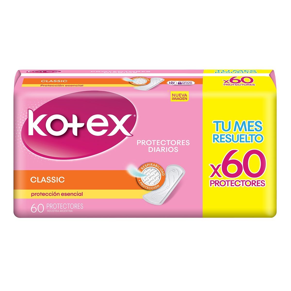 Kotex Protector Diario Esencial (60 Unidades), Kotex Protectores ...