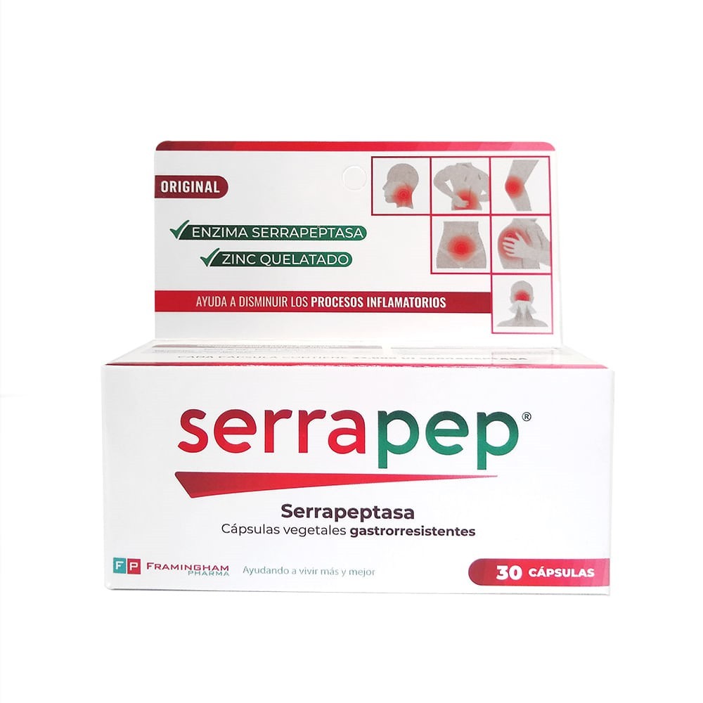 Serrapep Cápsulas Gastrorresistentes (30 Capsulas), Serrapep Suplemento ...