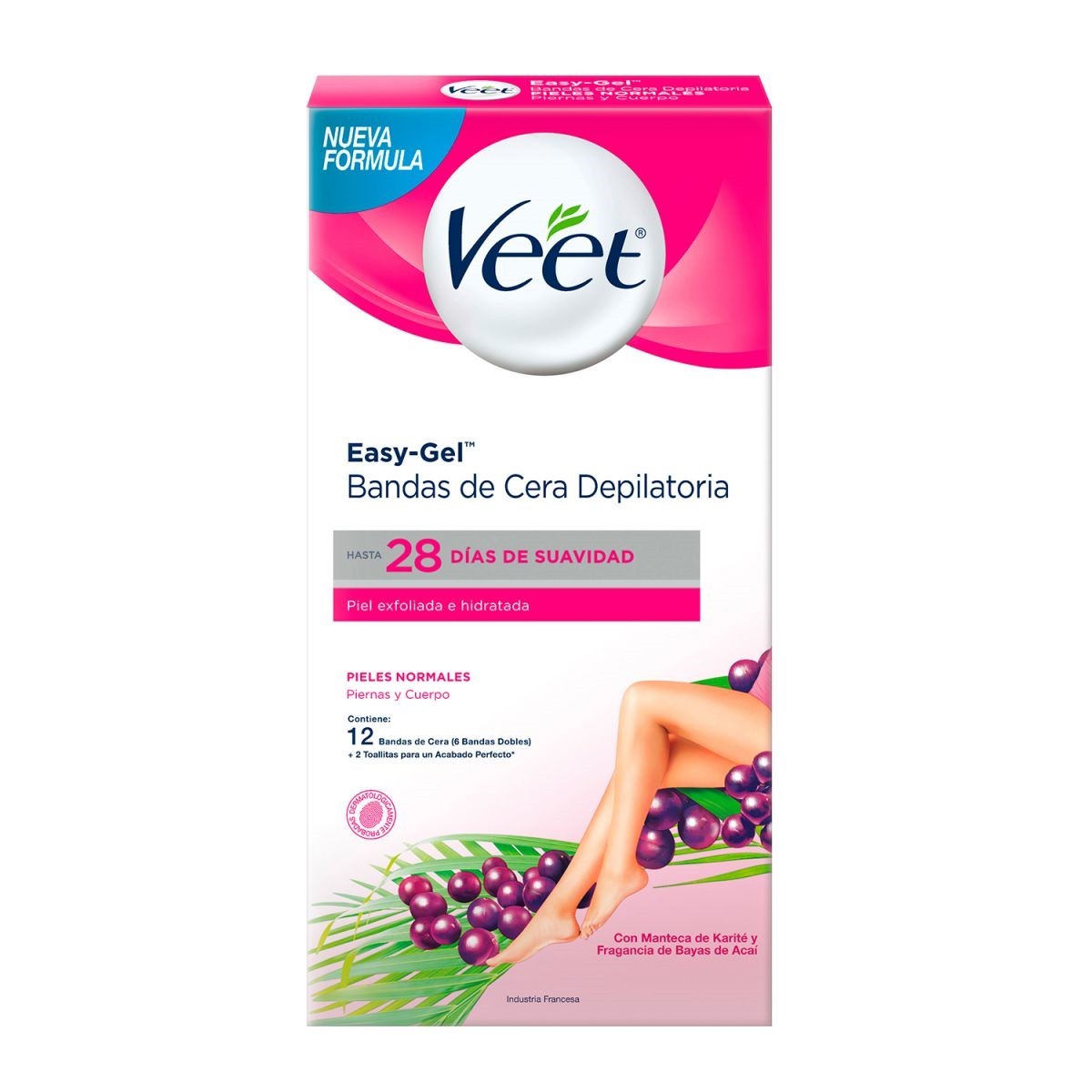 Veet Bandas Depilatorias Corporales Piel Normal (12 Unidades), Veet ...
